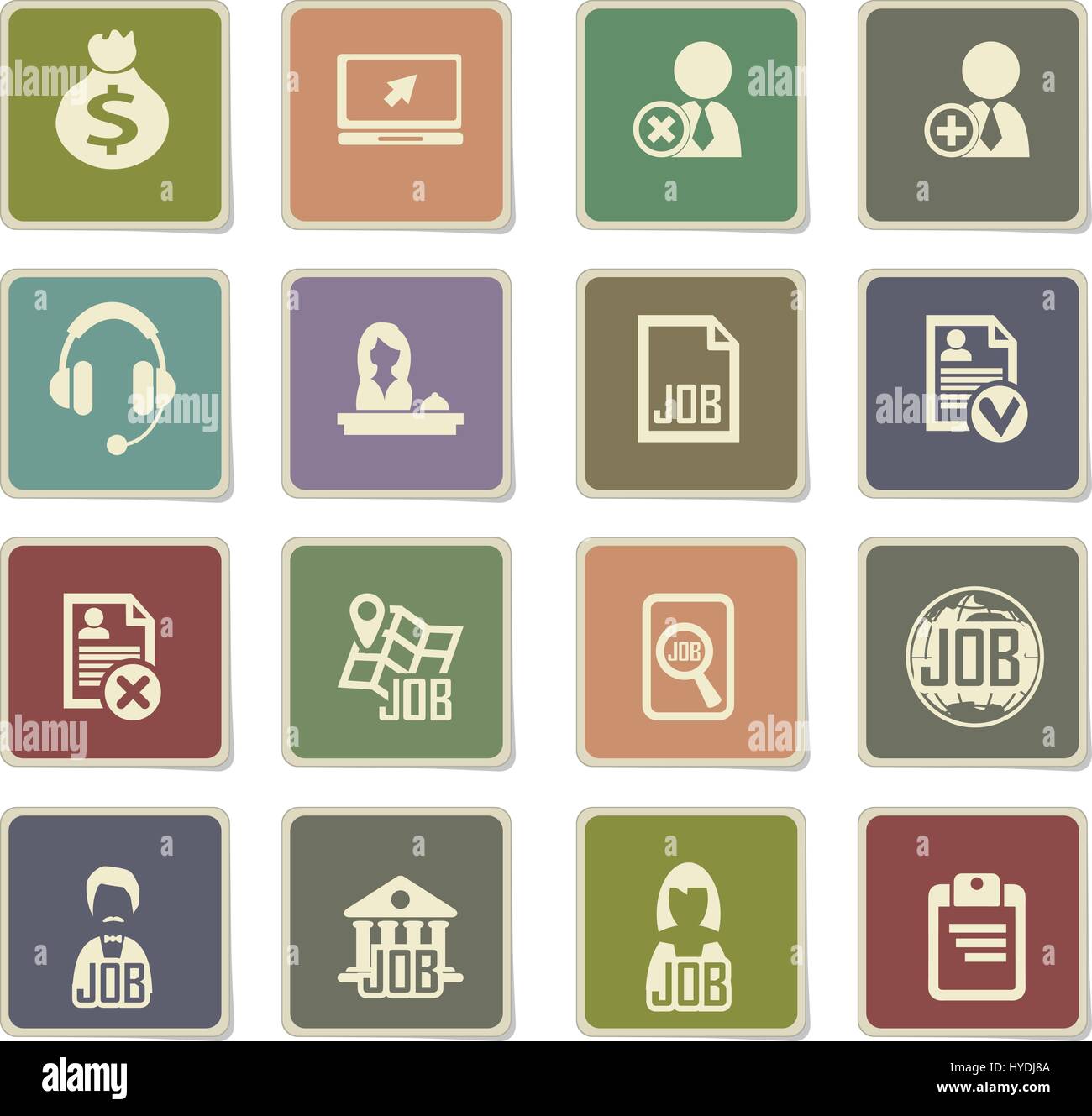 job search vector icons for user interface design Stock Vector Image ...