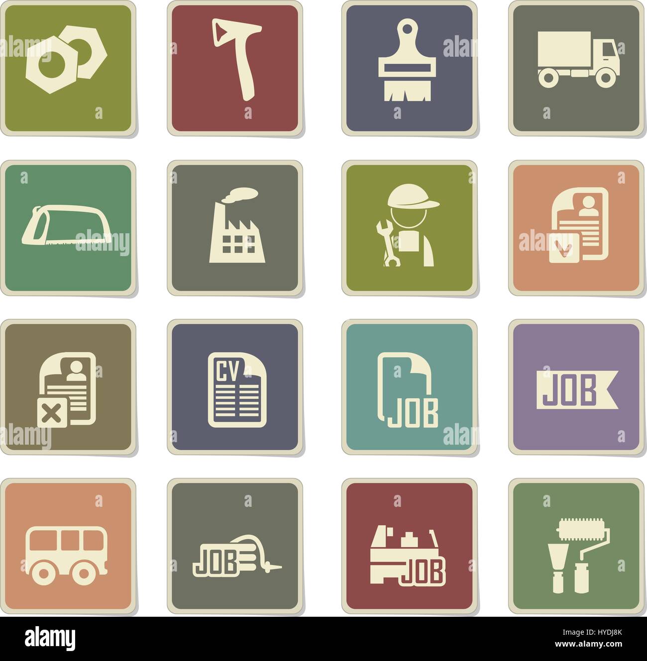job search vector icons for user interface design Stock Vector Image ...