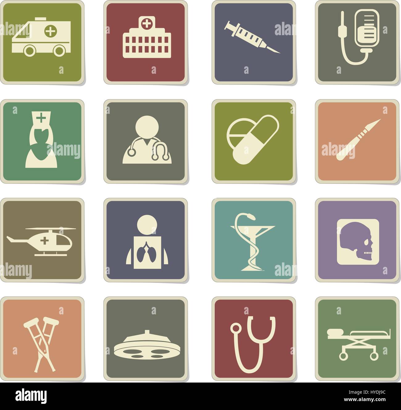 medical vector icons for user interface design Stock Vector Image & Art ...