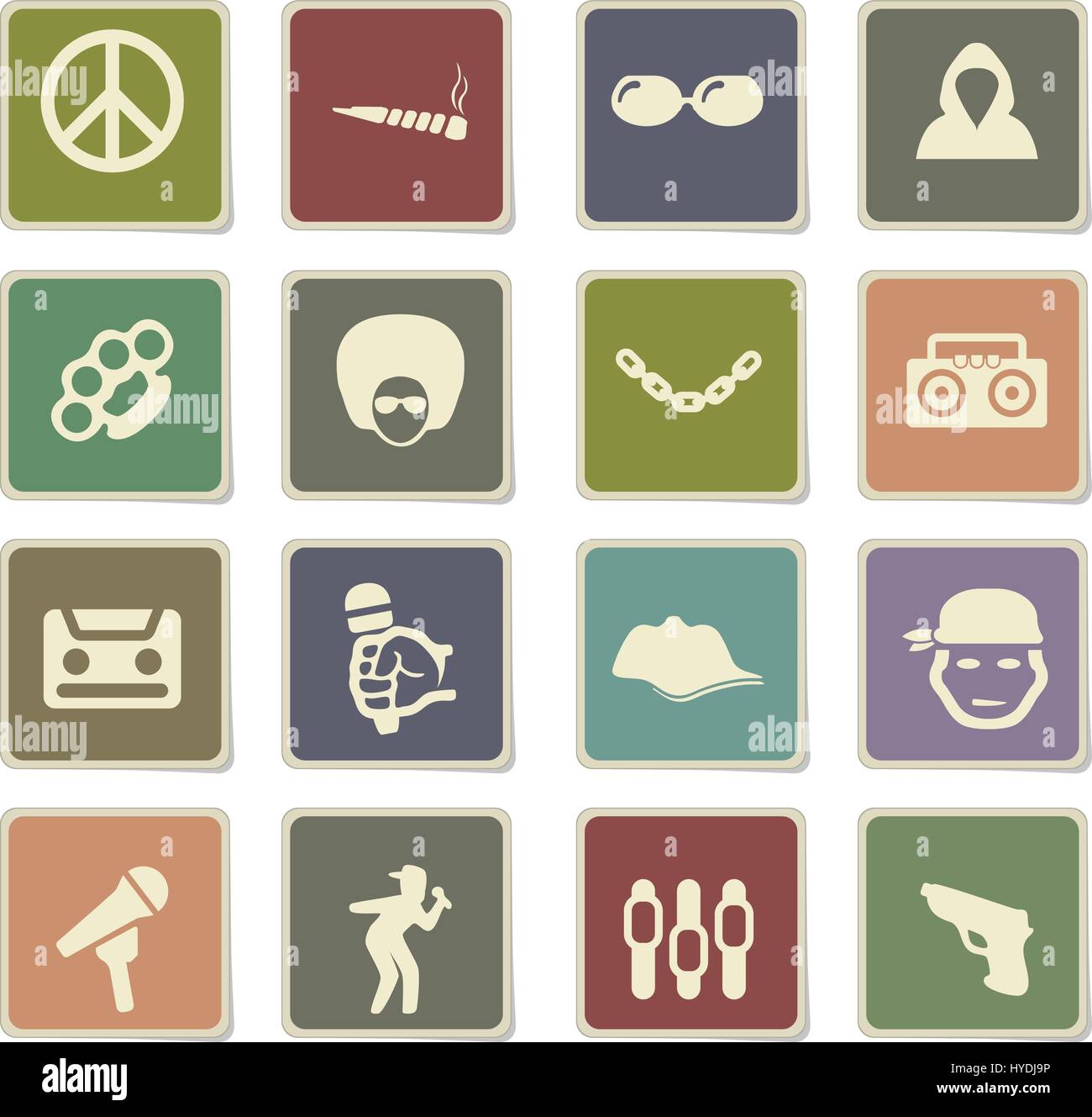 music vector icons for user interface design Stock Vector Image & Art ...