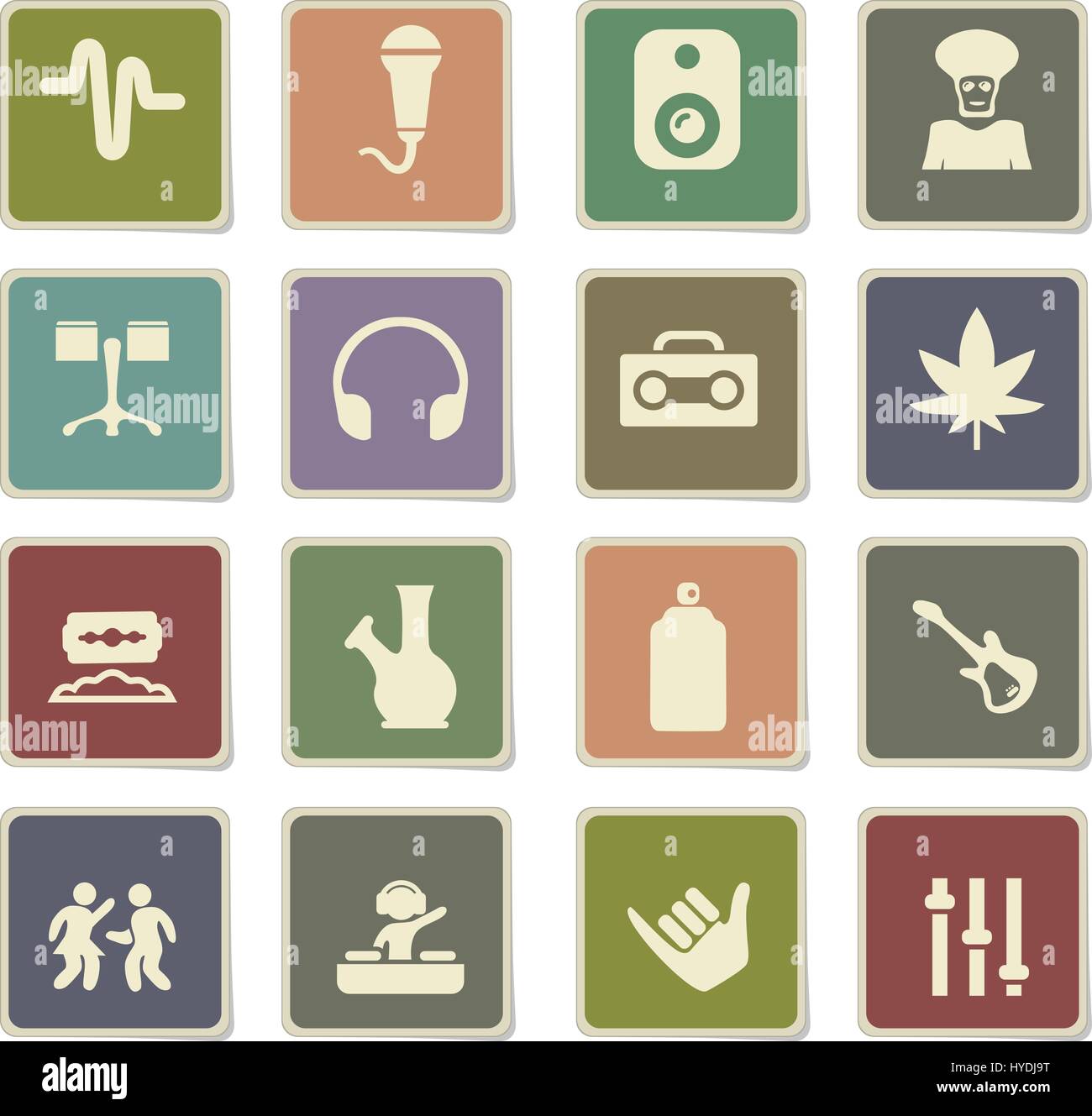music vector icons for user interface design Stock Vector Image & Art ...