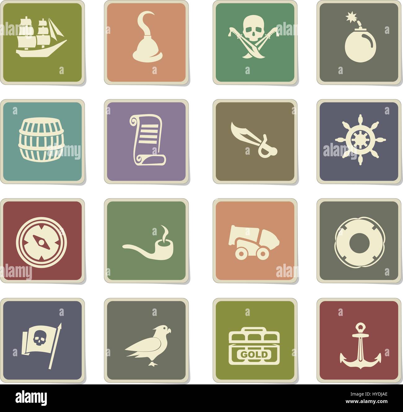 pirates vector icons for user interface design Stock Vector Image & Art ...
