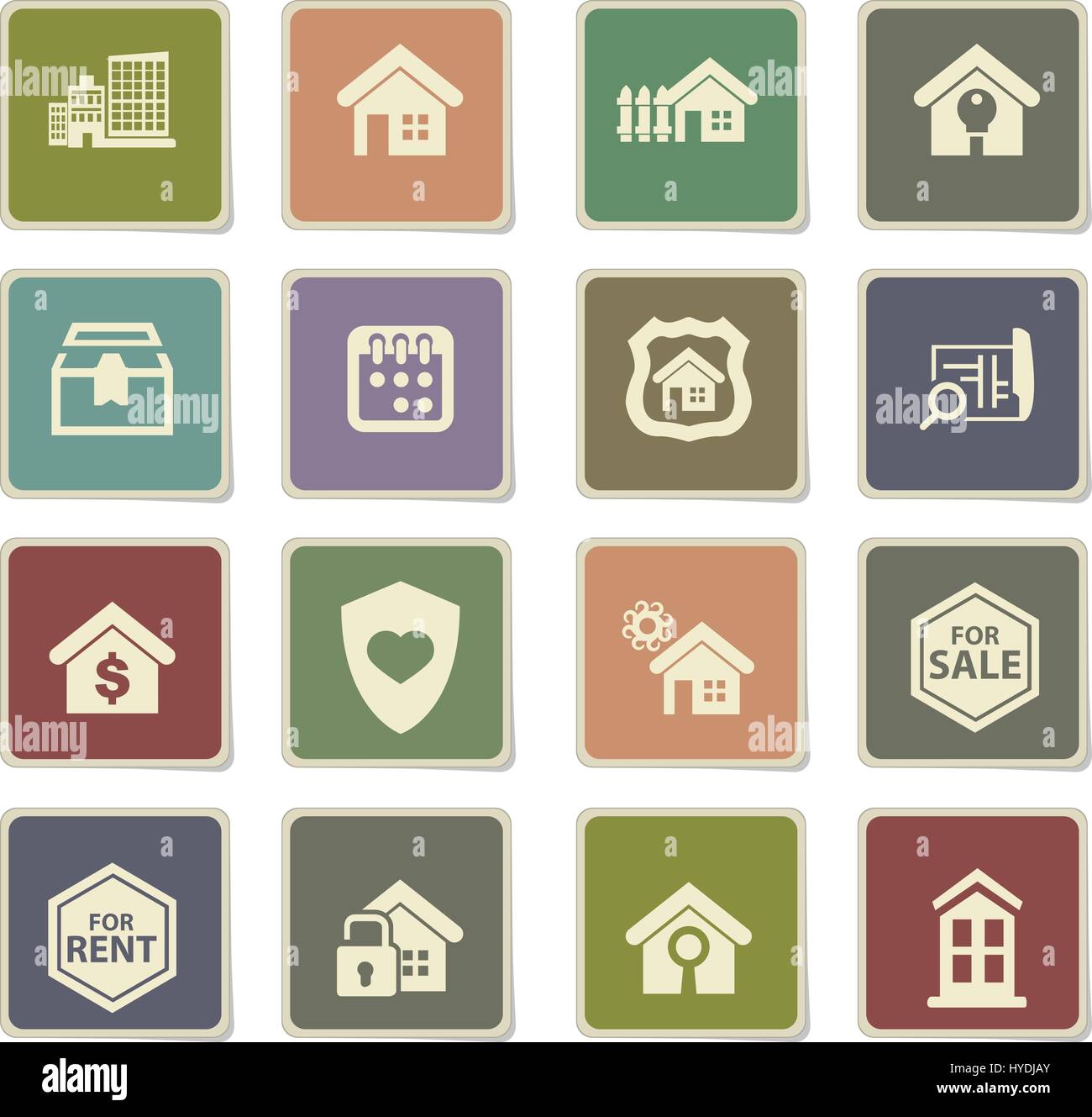 real estate vector icons for user interface design Stock Vector Image ...