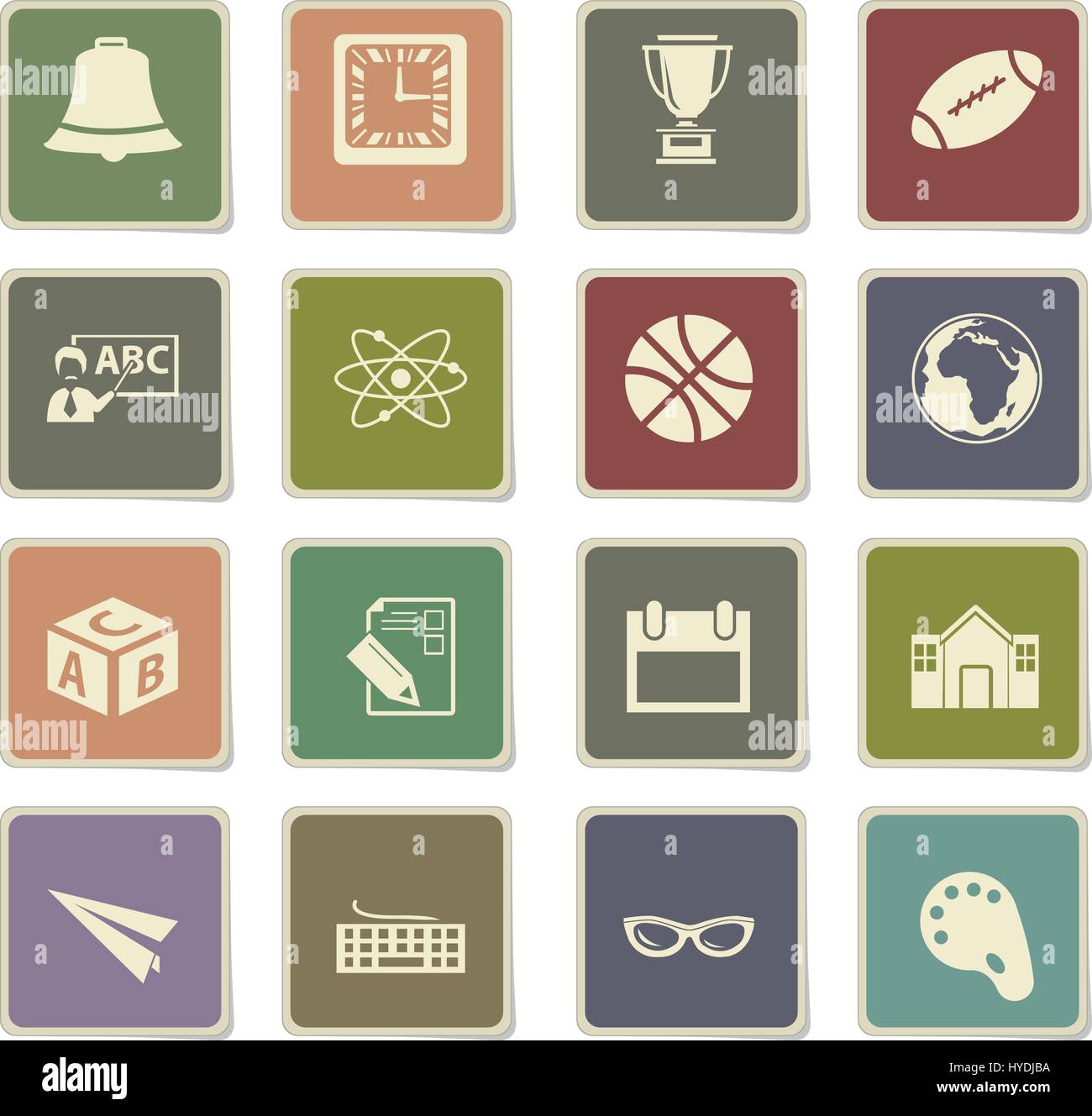 school vector icons for user interface design Stock Vector Image & Art ...