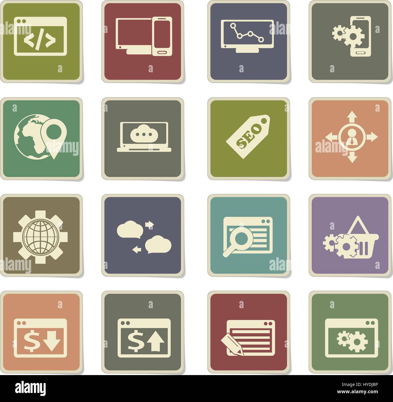 seo vector icons for user interface design Stock Vector Image & Art - Alamy