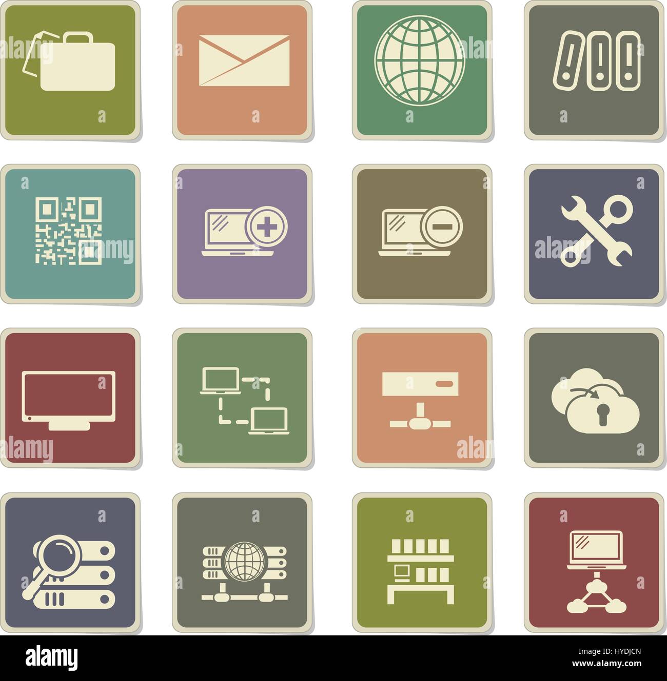 server vector icons for user interface design Stock Vector Image & Art ...