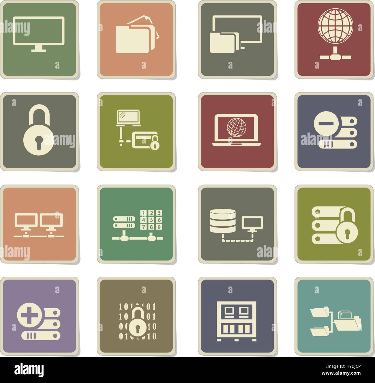 server vector icons for user interface design Stock Vector Image & Art ...