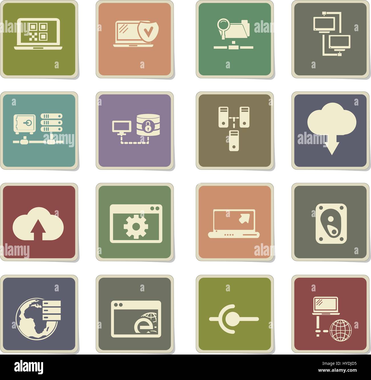 server vector icons for user interface design Stock Vector Image & Art ...