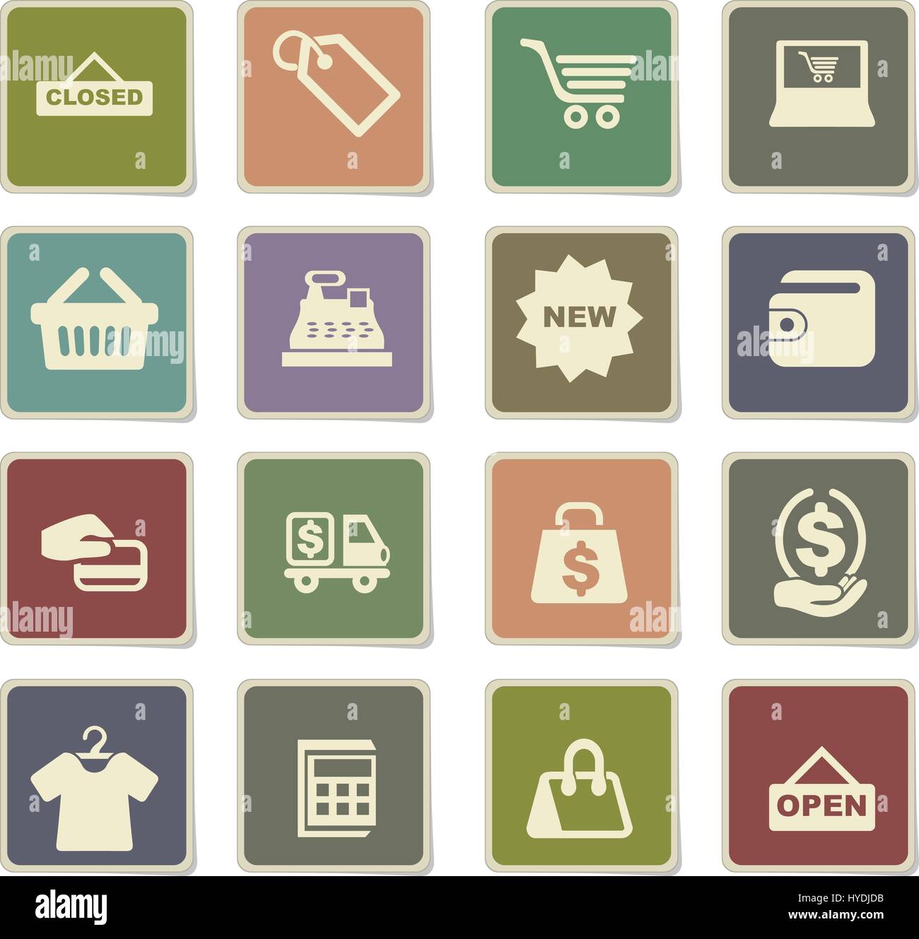 shop vector icons for user interface design Stock Vector Image & Art ...