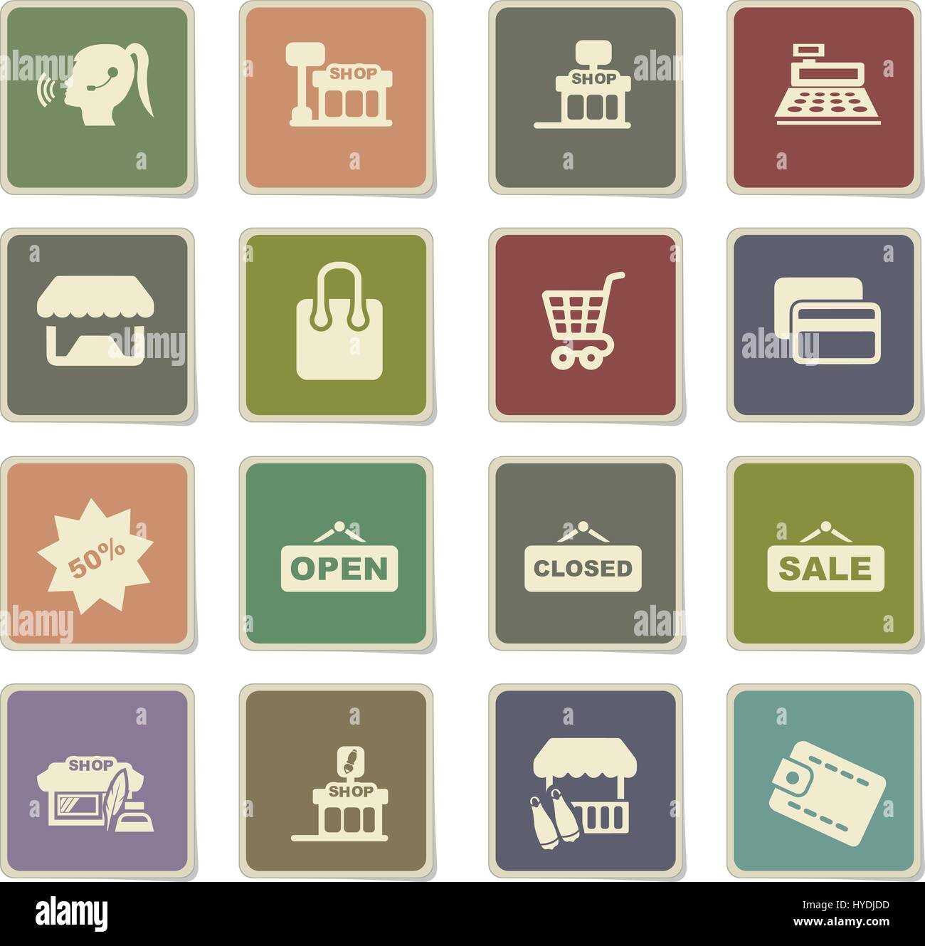 shop vector icons for user interface design Stock Vector Image & Art ...