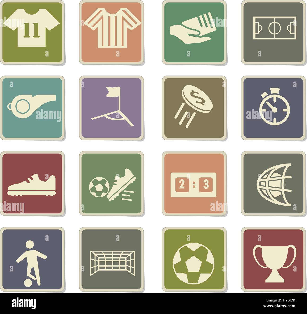 soccer vector icons for user interface design Stock Vector Image & Art ...