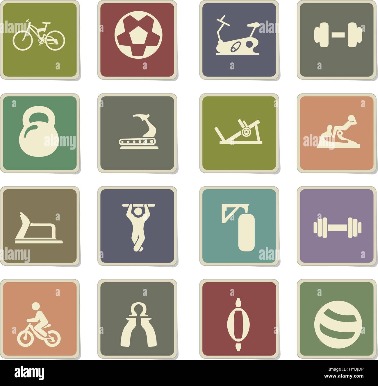 sport equipment vector icons for user interface design Stock Vector ...