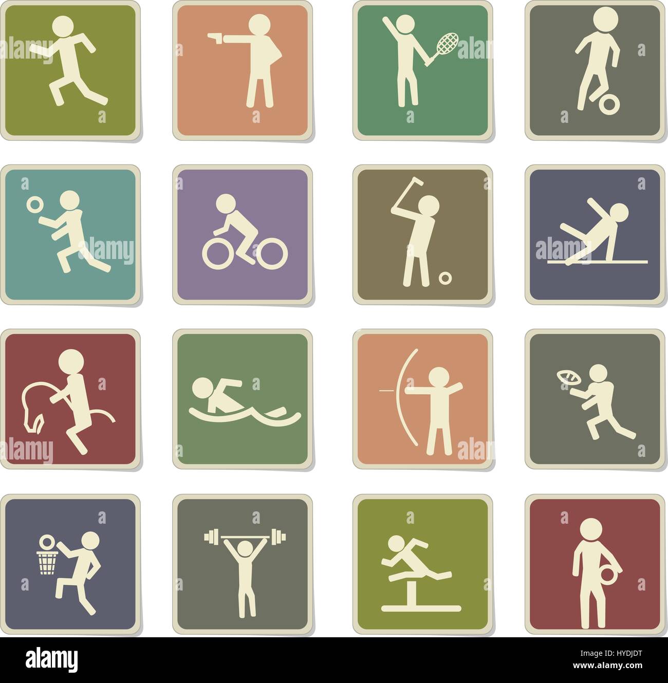 sport vector icons for user interface design Stock Vector Image & Art ...