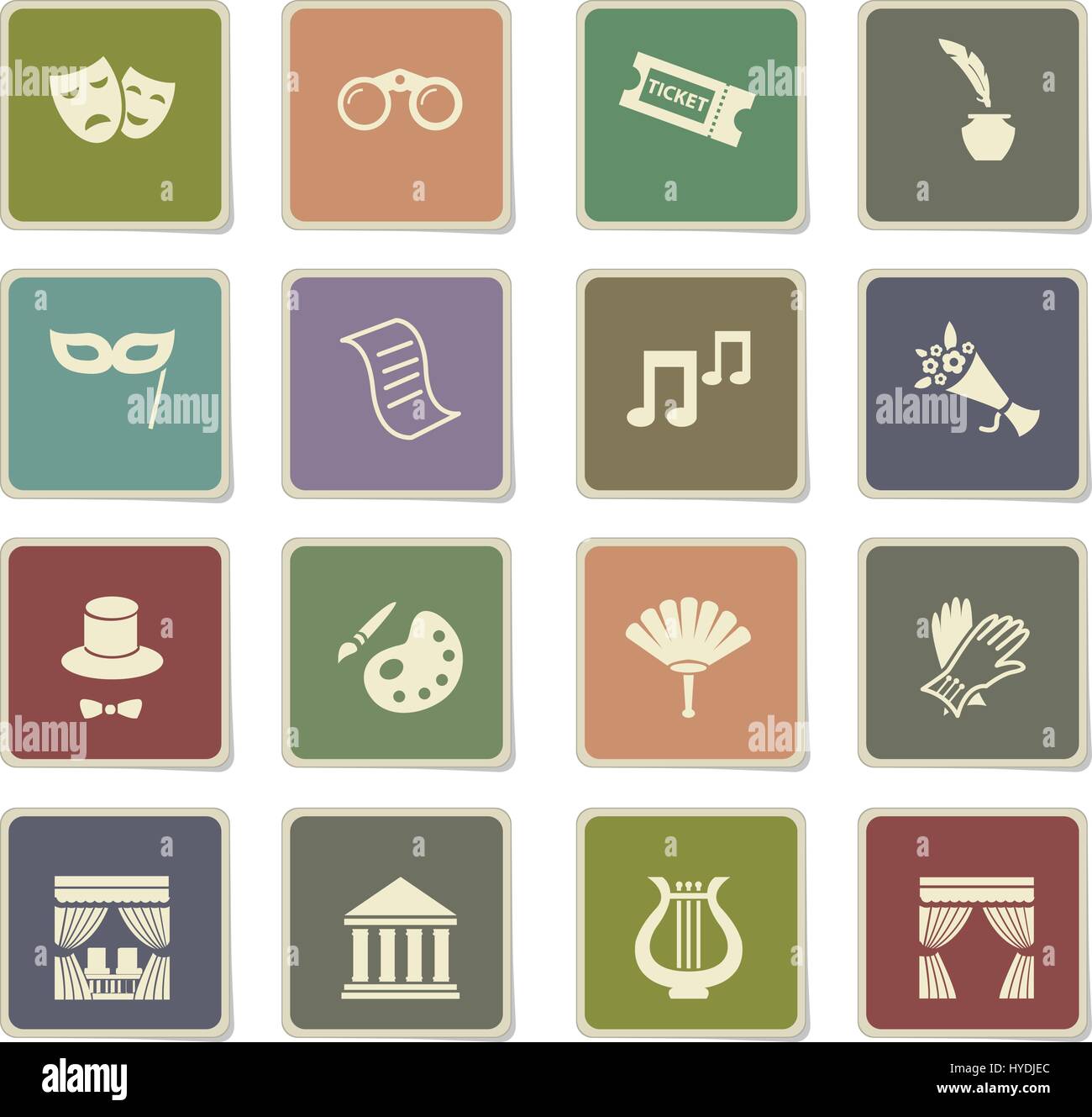theater vector icons for user interface design Stock Vector Image & Art ...