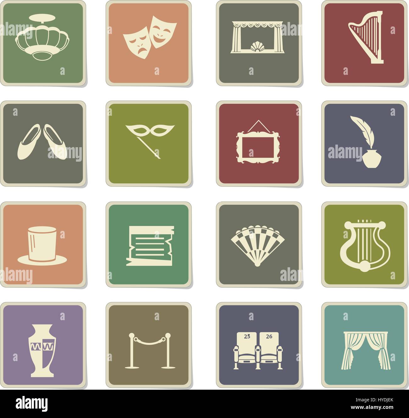 theater vector icons for user interface design Stock Vector Image & Art ...
