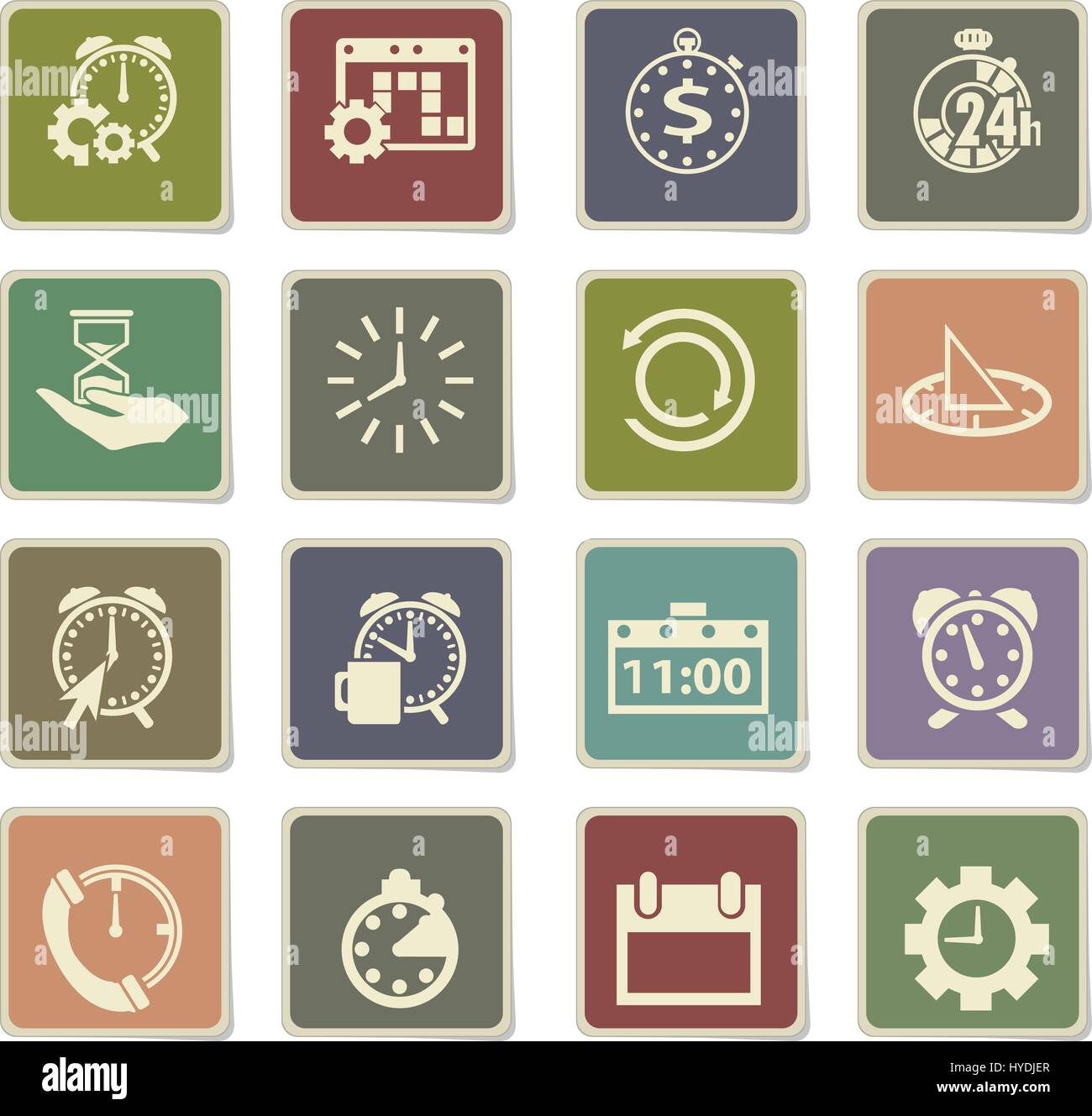 time vector icons for user interface design Stock Vector Image & Art ...