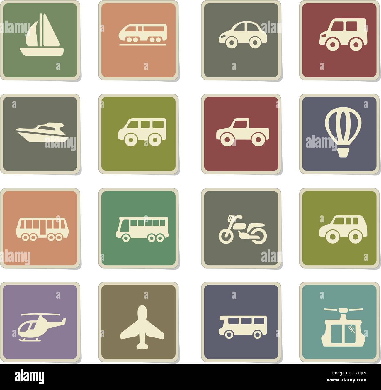 transport vector icons for user interface design Stock Vector Image ...