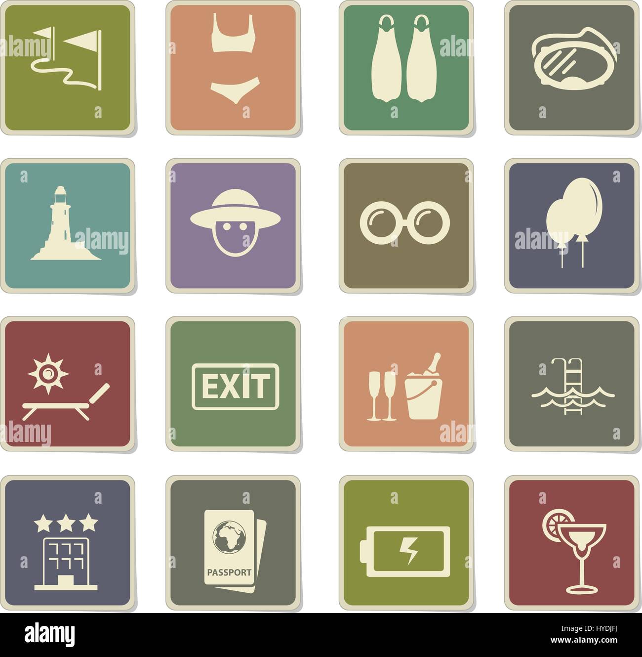travel vector icons for user interface design Stock Vector Image & Art ...