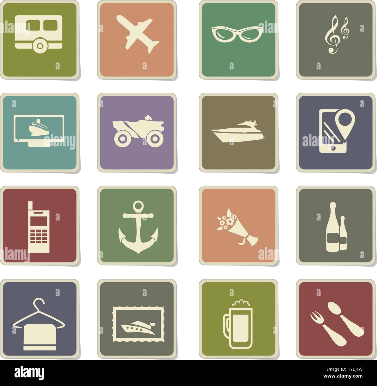 travel vector icons for user interface design Stock Vector Image & Art ...
