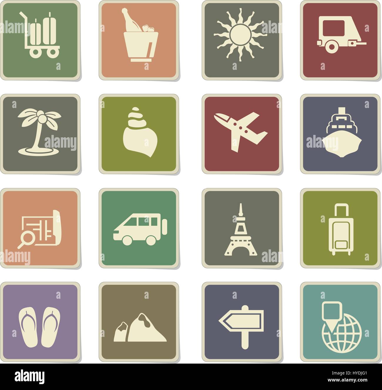 travel vector icons for user interface design Stock Vector Image & Art ...