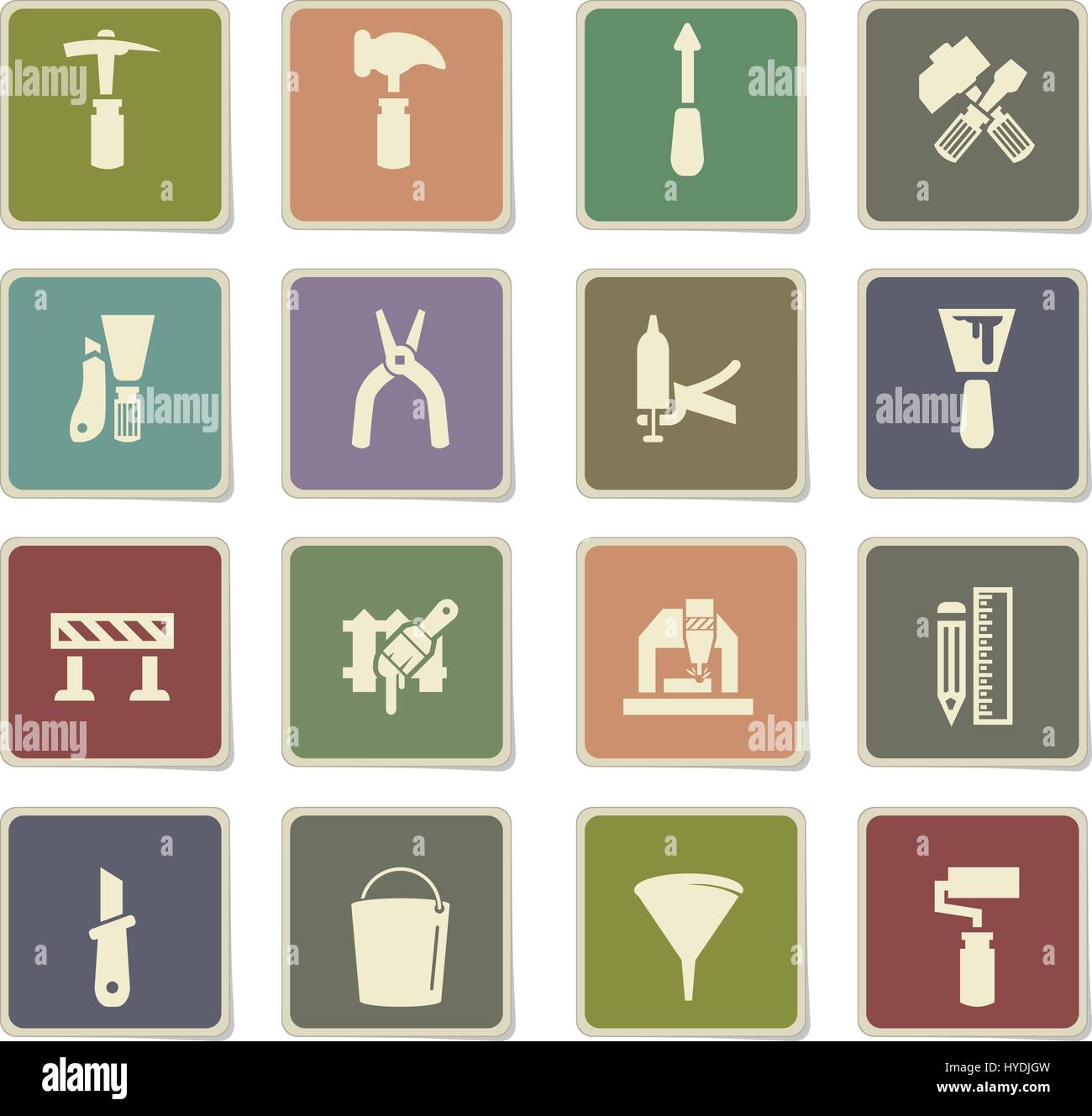 work tools vector icons for user interface design Stock Vector Image ...