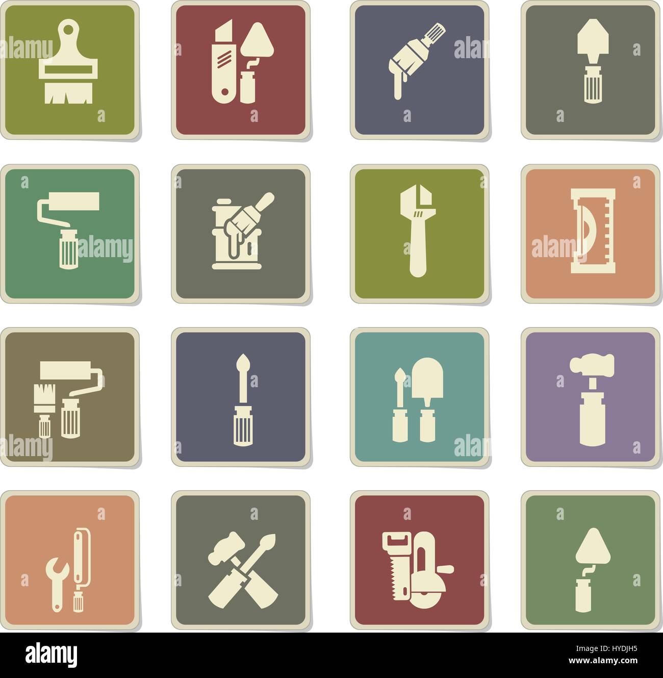 work tools vector icons for user interface design Stock Vector Image ...