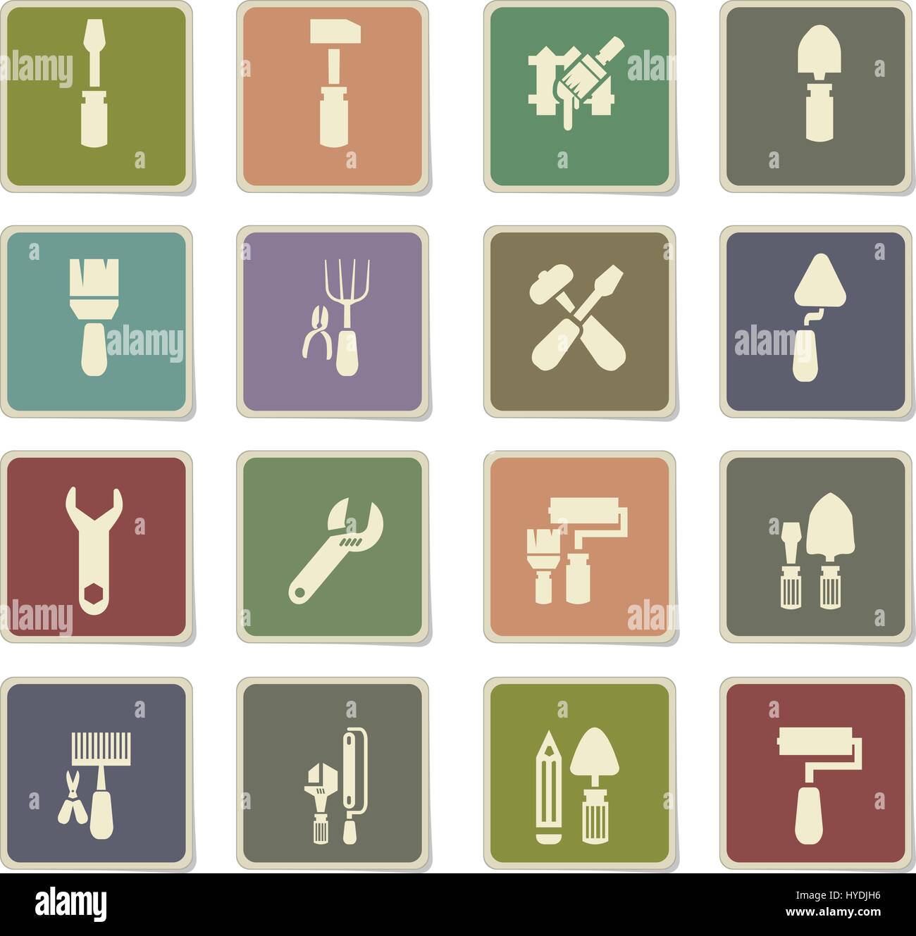 work tools vector icons for user interface design Stock Vector Image ...