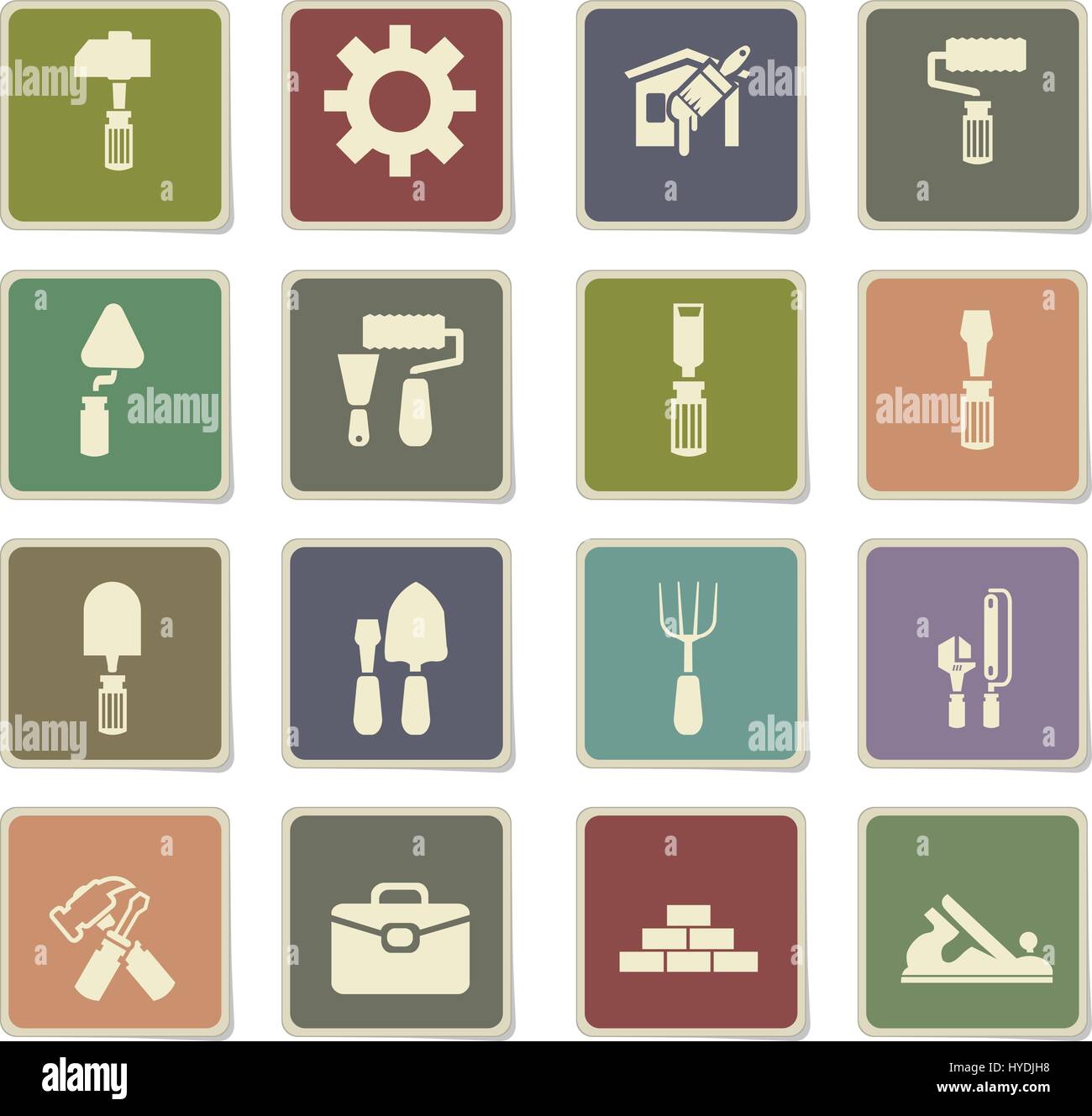 work tools vector icons for user interface design Stock Vector Image ...