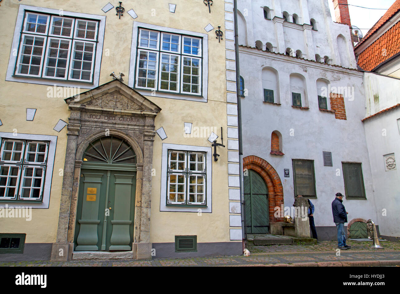 The Three Brothers building in Riga's old town Stock Photo - Alamy