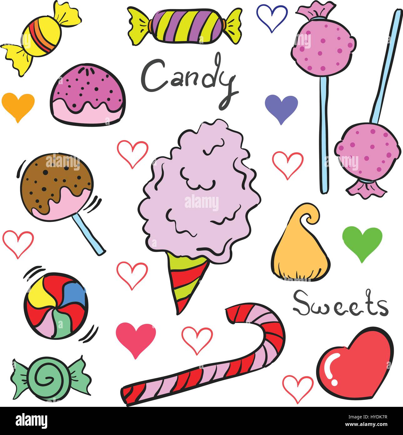 Candy object design doodle style Stock Vector Image & Art - Alamy