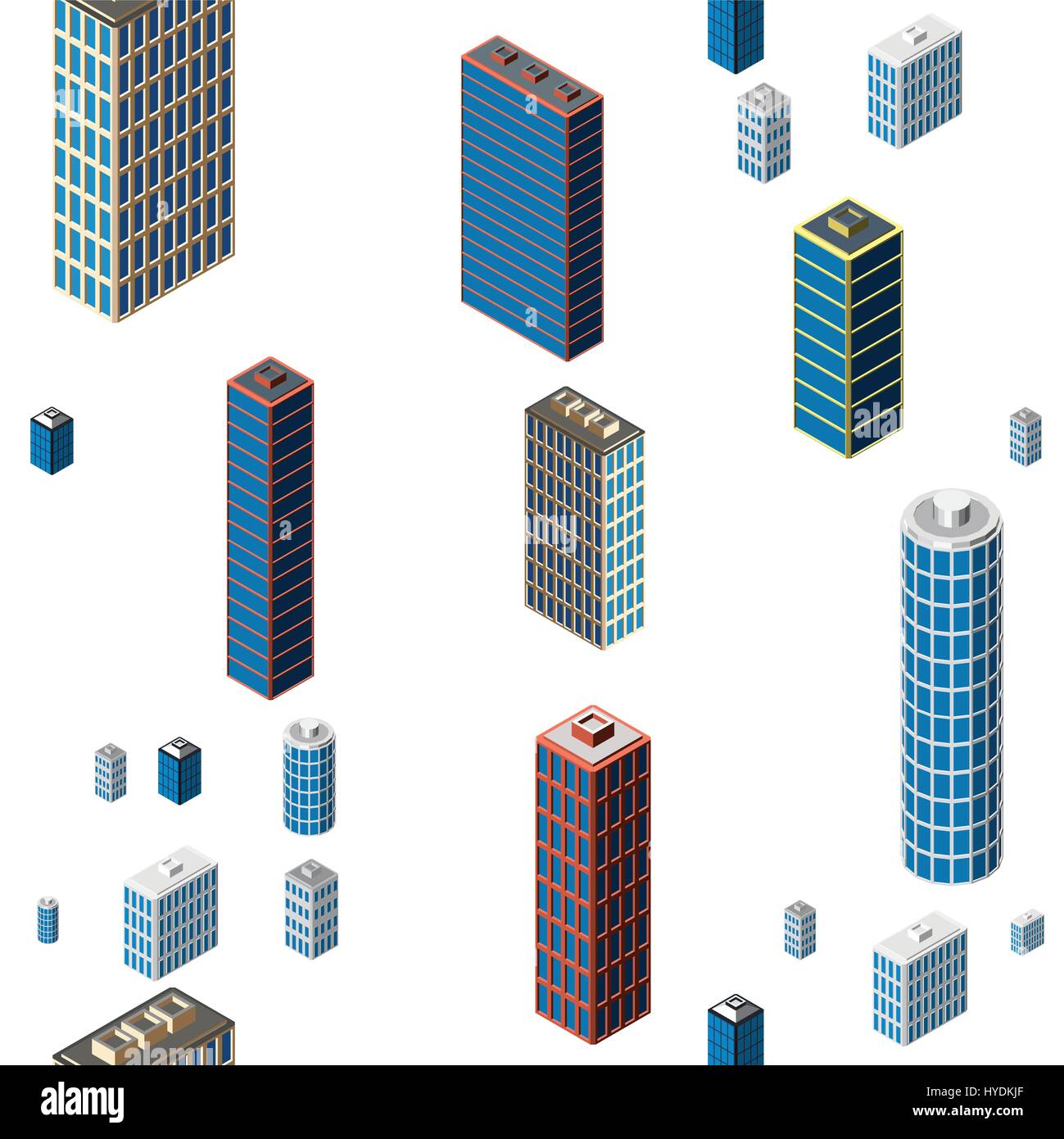 Isometric buildings seamless pattern Stock Vector Image & Art - Alamy