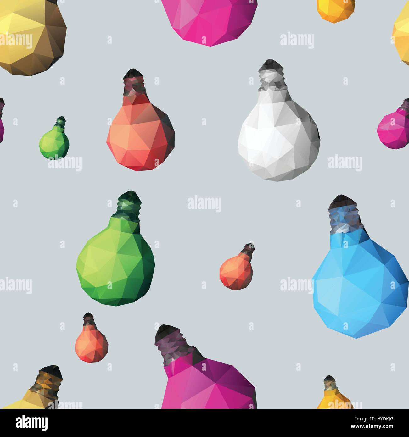 low poly light bulb. Seamless pattern Stock Vector Image & Art - Alamy