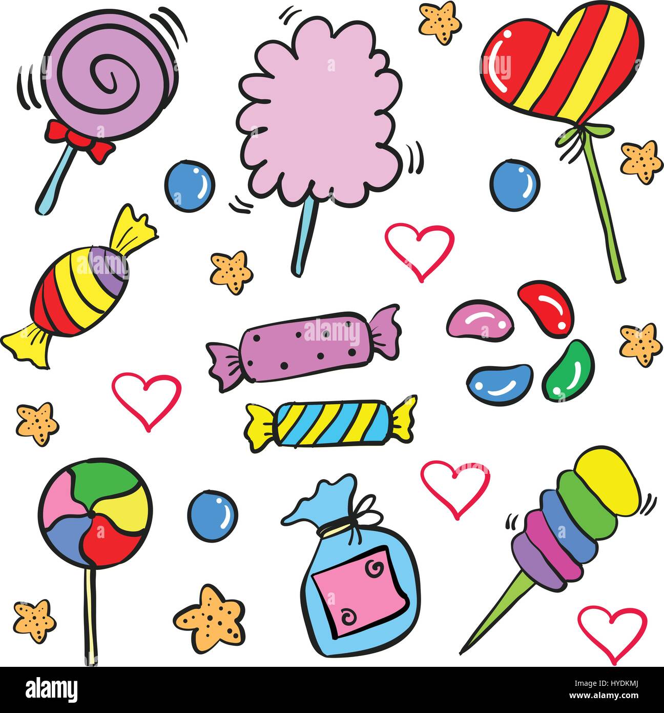 Candy sweet food design doodle style Stock Vector Image & Art - Alamy