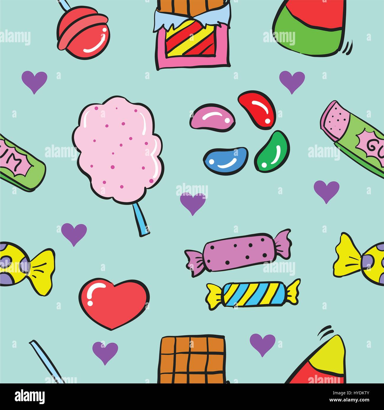 Collection various candy doodle style Stock Vector Image & Art - Alamy