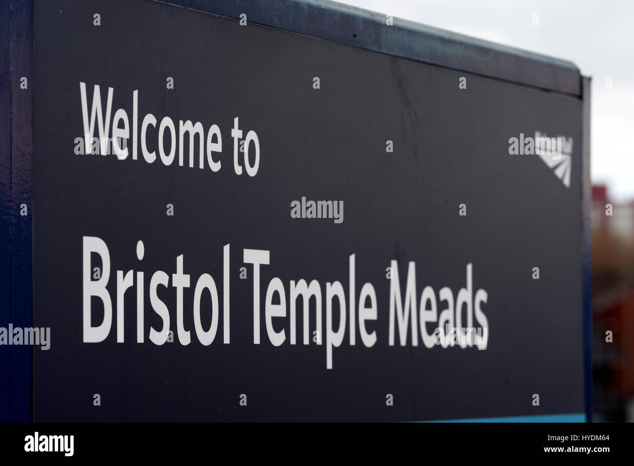 Bristol Temple Meads station sign, UK Stock Photo - Alamy