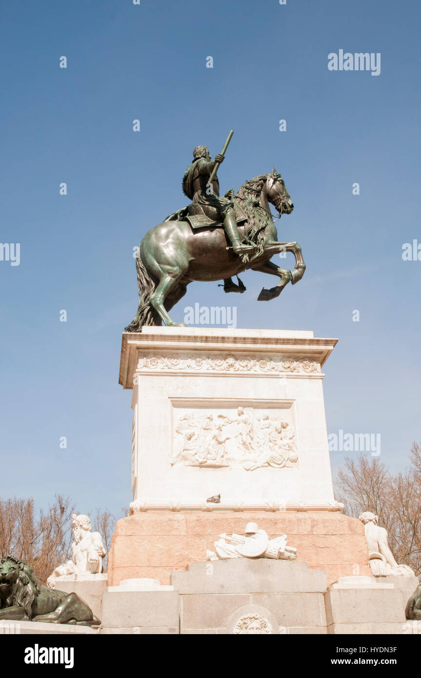 Equestrian statue of King Philip IV of Spain Plaza Oriente Madrid Spain ...