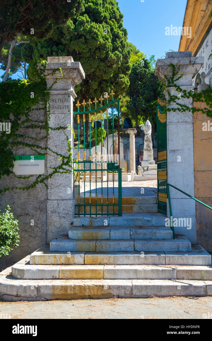 The Jewish cemetery Chateau Cemetery (Cimitiere du Chateau), on Castle ...