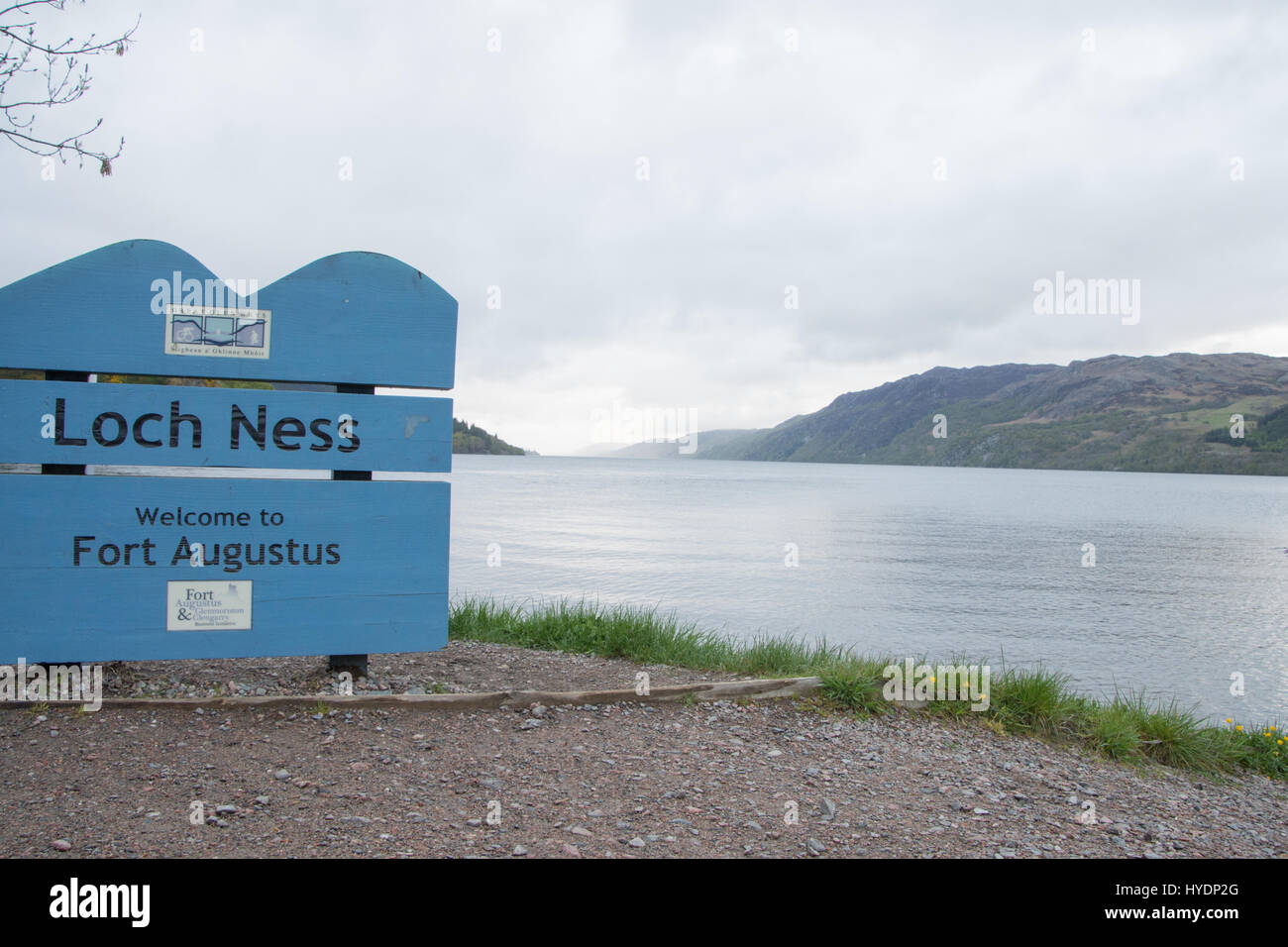 Sign of Fort Augustus, Loch Ness Stock Photo - Alamy