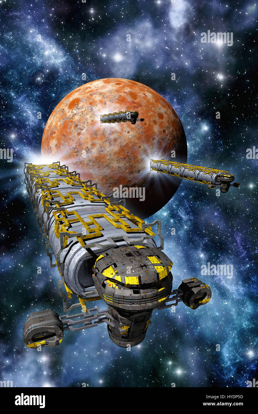 science fiction illustration 3D render Stock Photo - Alamy