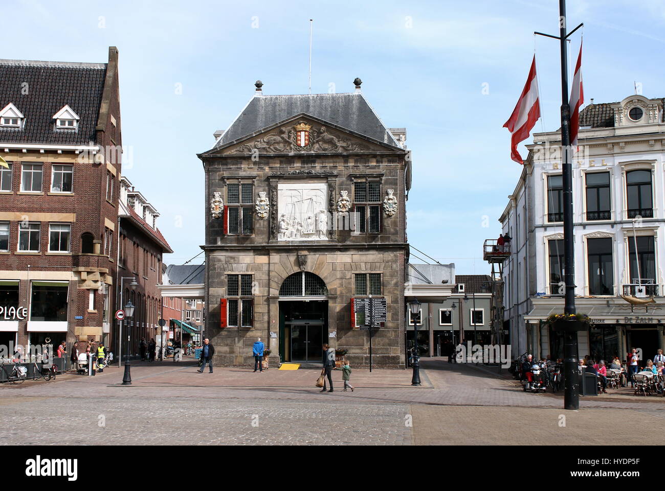 De Goudse Waag (17th century Weighing house) at Markt square, centre of ...