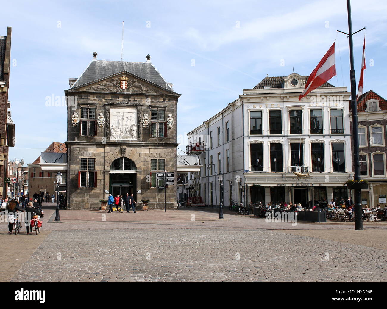 De Goudse Waag (17th century Weighing house) at Markt square, centre of ...