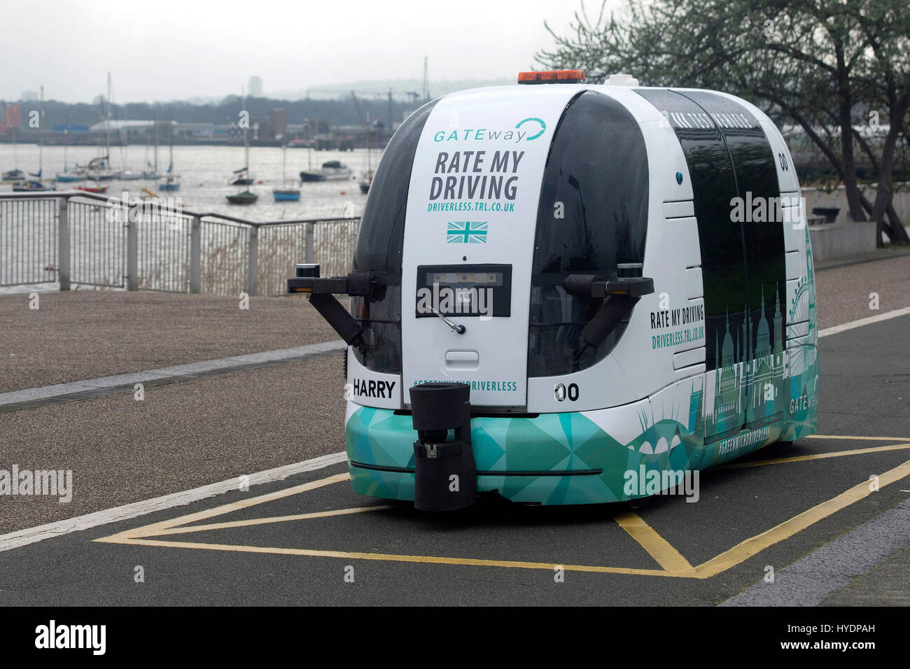 EMBARGOED TO 0001 WEDNESDAY APRIL 5 A driverless vehicle is run as part ...