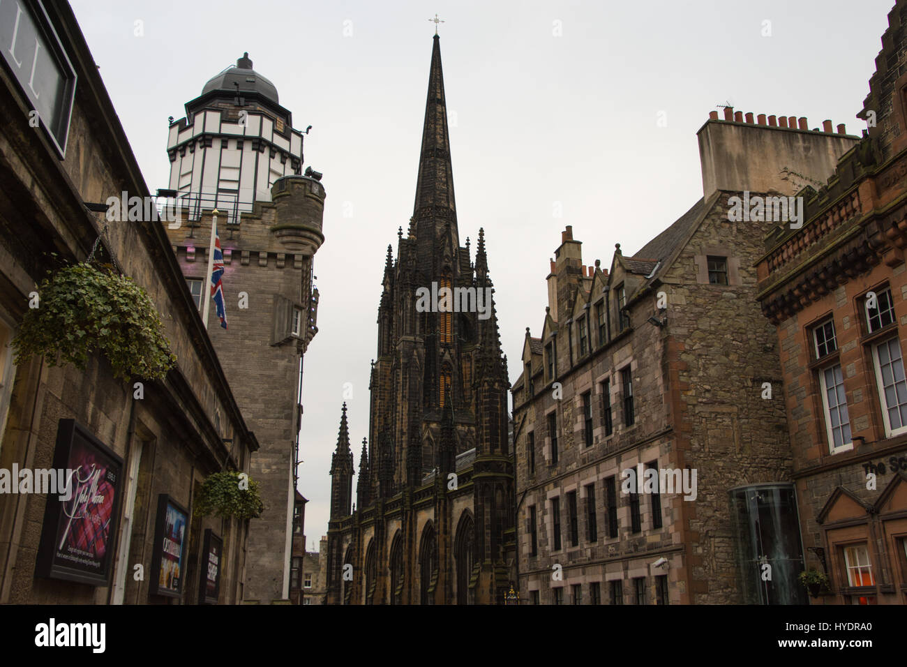 Beautiful buildings in the Old Town of Edinburgh, Scotland Stock Photo ...