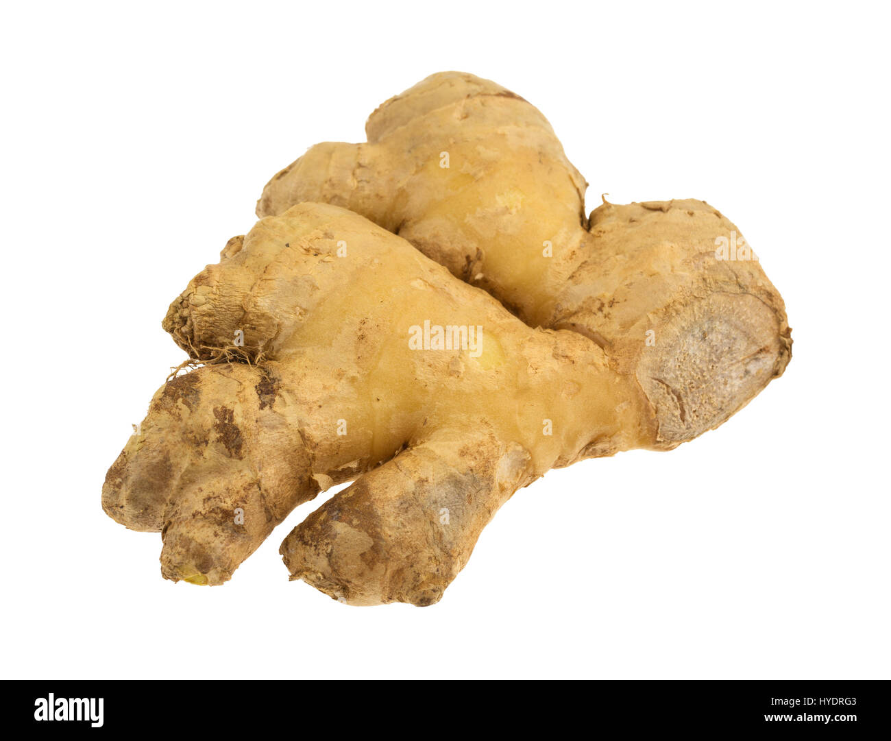 A single ginger root isolated on a white background Stock Photo - Alamy