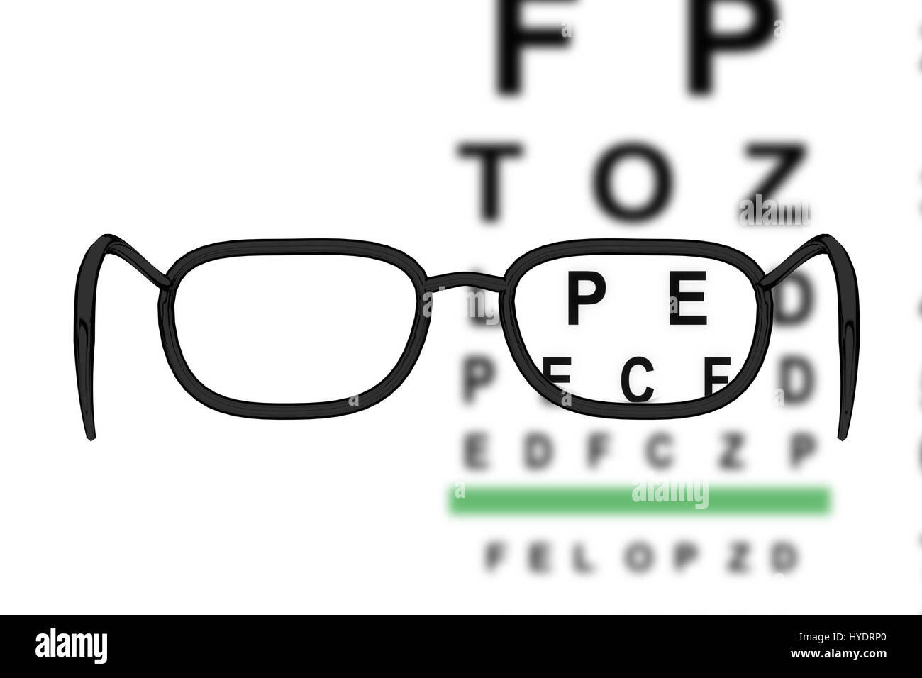 Eye test chart eyeglasses 3d hi-res stock photography and images - Alamy