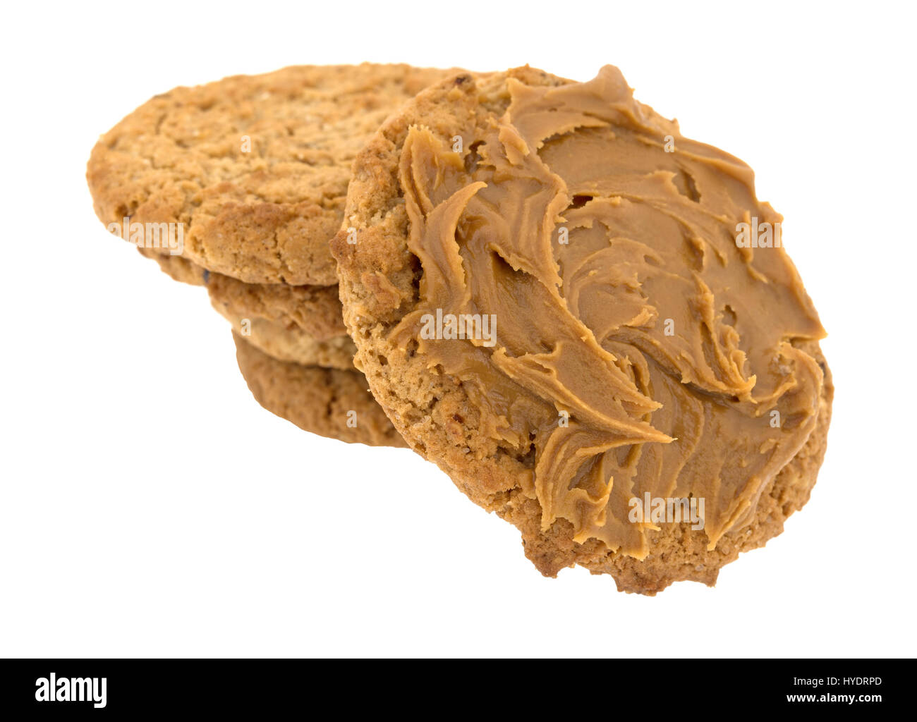 A single oatmeal cookie with cookie butter plus several cookies in a ...