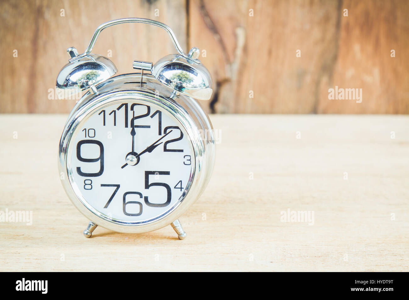 Clock show 2 am or pm on wood background with copy space Stock Photo ...