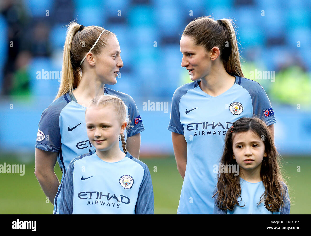 Manchester City's Keira Walsh (left) and Abbie McManus (right Stock ...