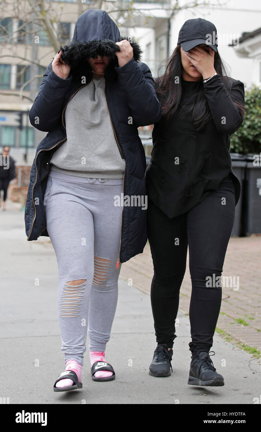Ellie Leite, 19 (left), leaves Croydon Magistrates' Court, where she is ...
