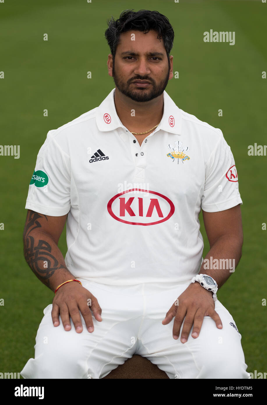 Surrey's Ravi Rampaul during the media day at The Oval, London Stock ...